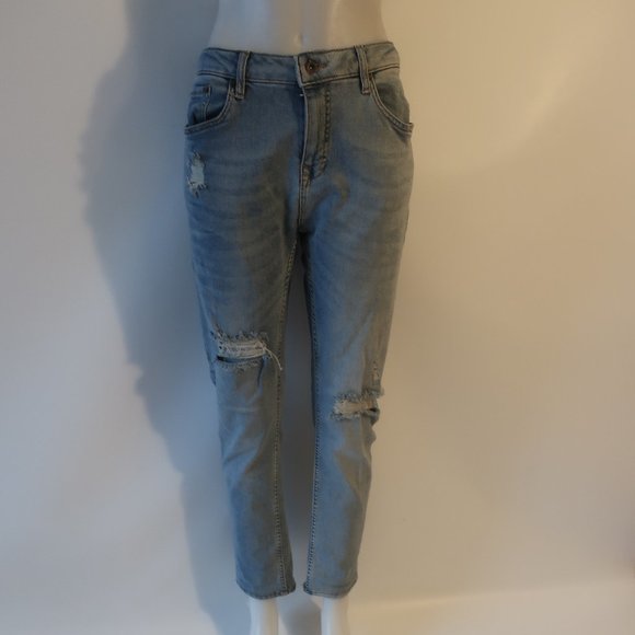 Topman | Jeans | Mens Topman Sprayon Blue Distressed Denim Jeans 36 ...